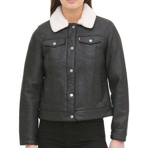 Levi's | Jackets & Coats | Womens Levis Classic Vegan Leather Jacket ...